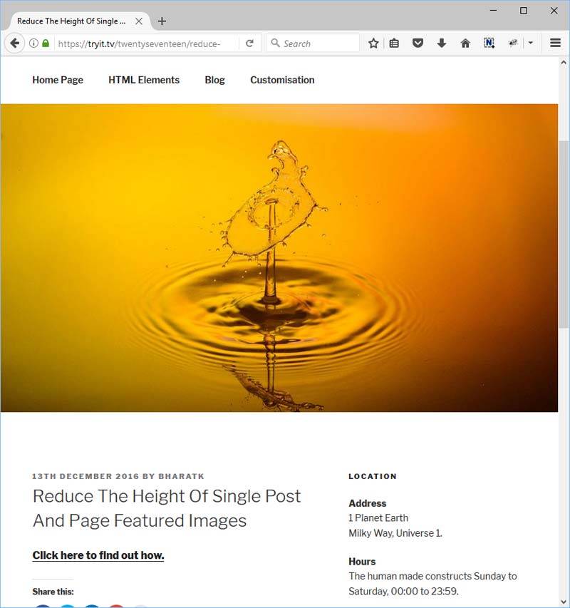 CSS Image Zoom: Easy Tutorial for WordPress (Twenty Seventeen)